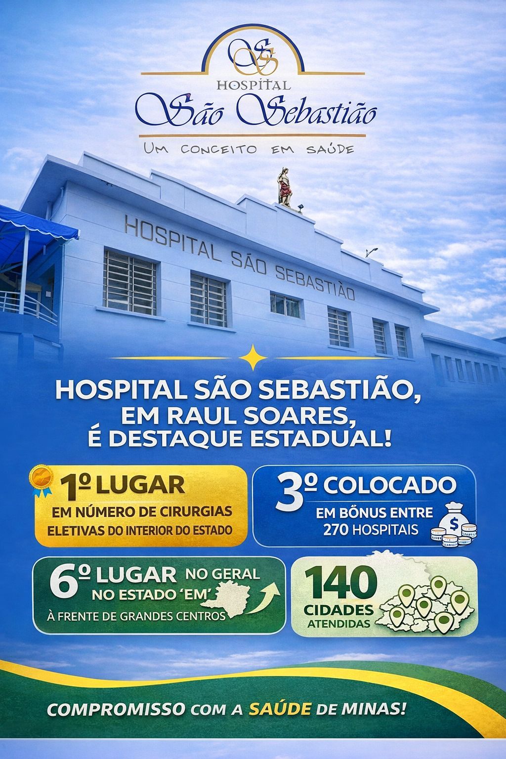 Hospital São Sebastião, em Raul Soares, é referência estadual em saúde ...